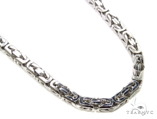 Byzantine Silver Chain 30 Inches 8mm 40068