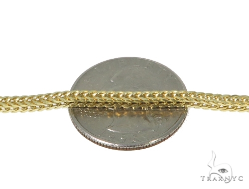 Mens 10k Solid Yellow Gold Foxtail Chain 28 Inches 1.8mm 47375