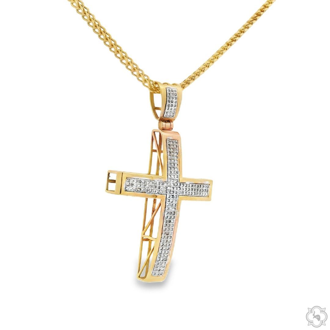 Mens gold cross with diamonds store