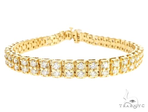 10k YG 7mm Diamond Tennis Bracelet 64868
