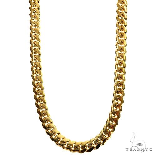 14k Yellow Gold Solid Miami Cuban Link 26 Inches 5mm 65915