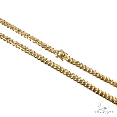 14K Yellow Gold Solid Miami Cuban Link Chain 24 Inches 7mm 66420